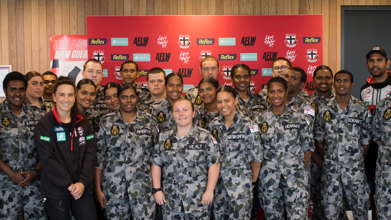 Indigenous Navy cadets on deck at RSEA Park