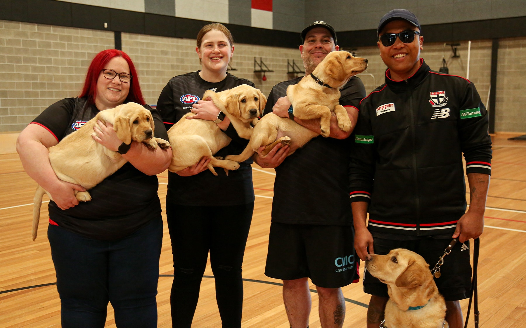 Saints and Guide Dogs Victoria celebrate first-year partnership