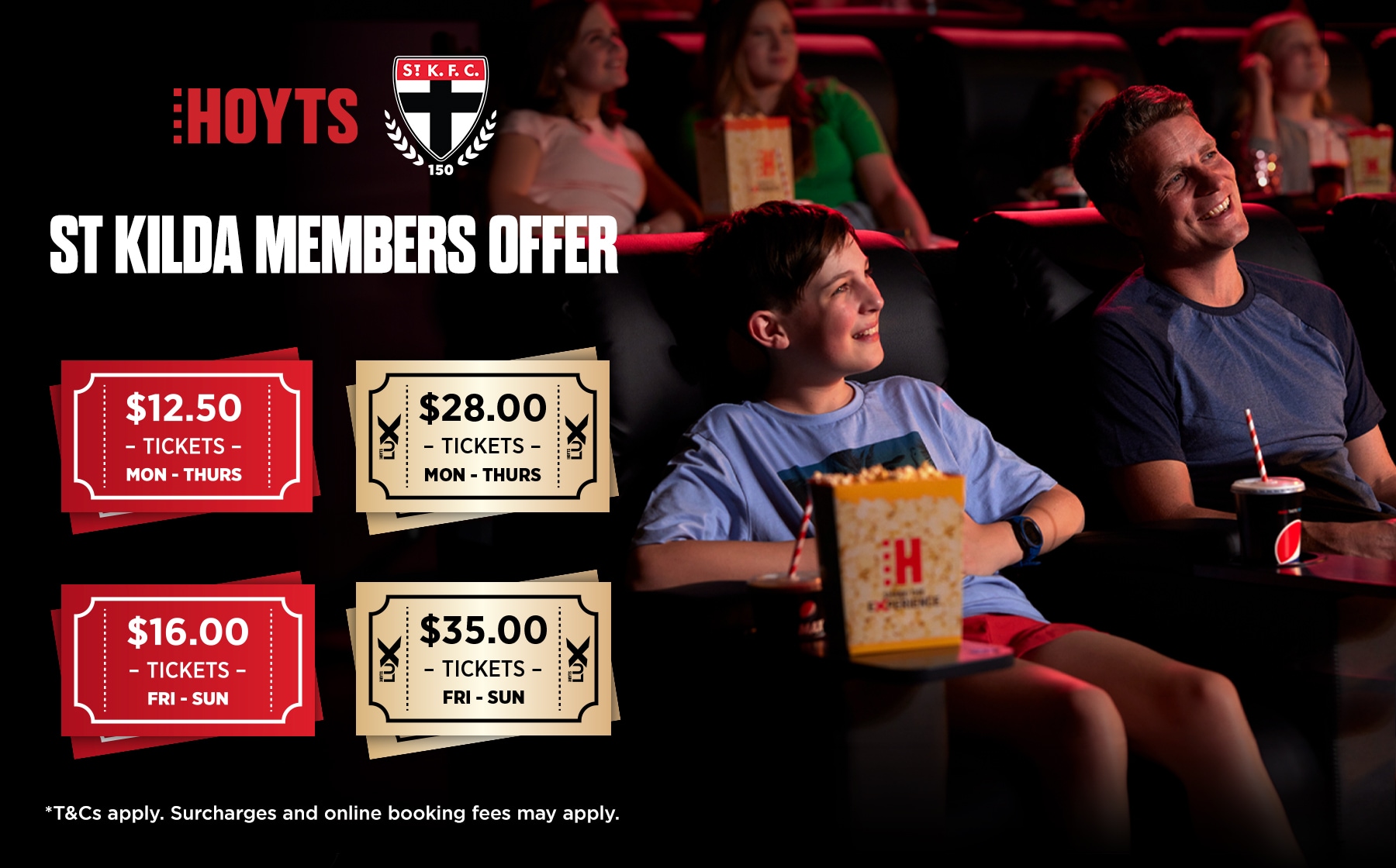 Saints and HOYTS celebrate new partnership with discounted movie tickets