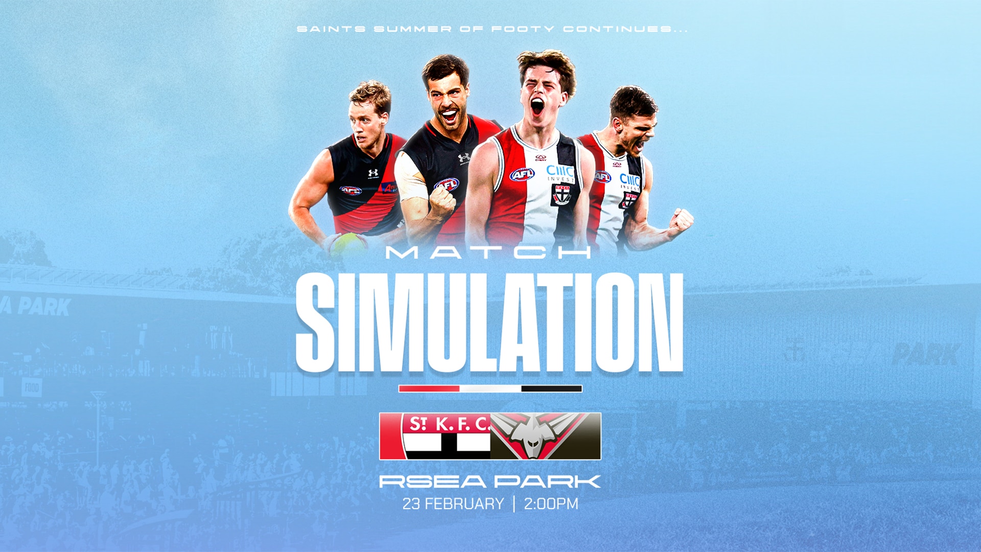 Saints Summer of Footy continues! Your guide for Saints-Bombers match sim